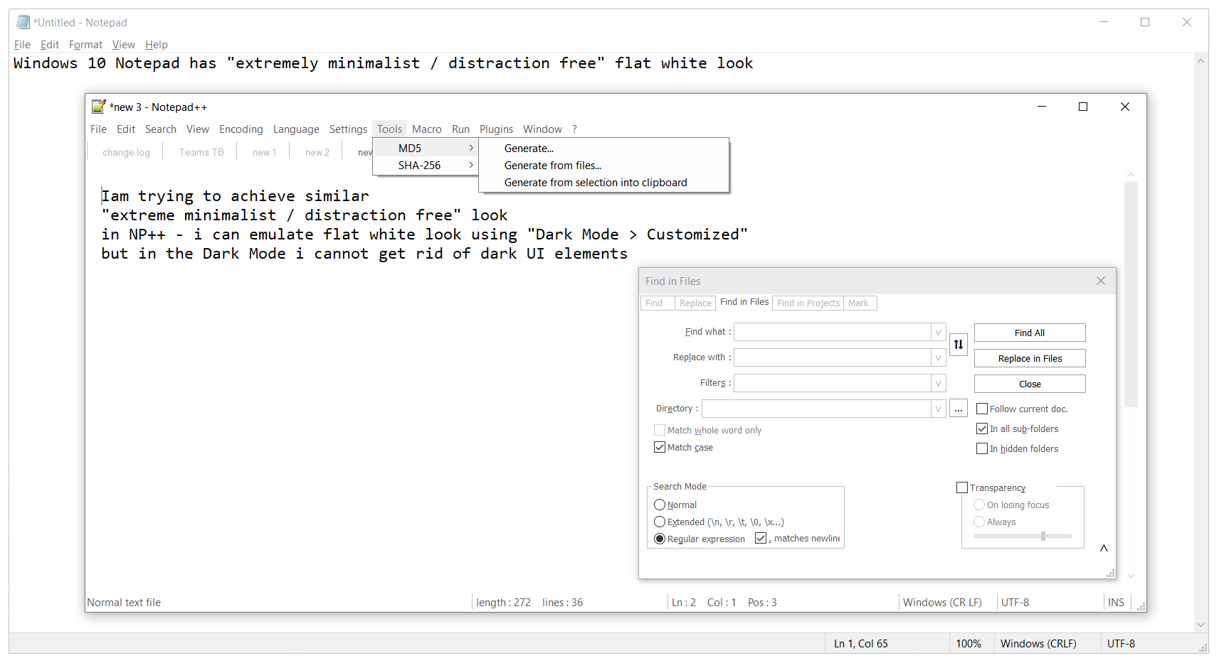 Feature Request Ability To Customize Color Tones In Light Mode · Issue 13255 · Notepad Plus 