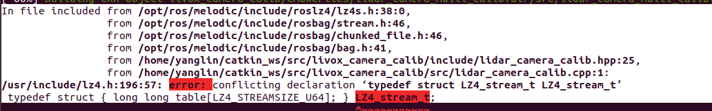 catkin_make --> error · Issue #82 · hku-mars/livox_camera_calib · GitHub catkin_make --> error · Issue #82 · hku-mars/livox_camera_calib · GitHub