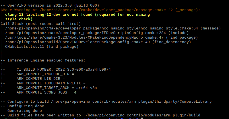 [bug] Build Cpu Arm Plugin From Source Error Clang 12 Libclang 12 Dev Are Not Found Required