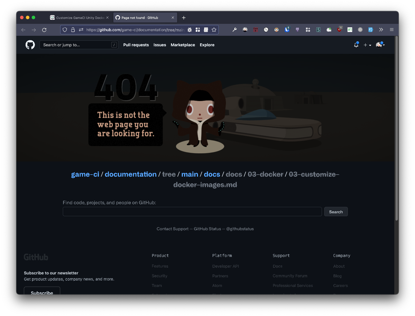 Edit This Page Link Is Not Working Correctly · Issue 273 · Game Cidocumentation · Github