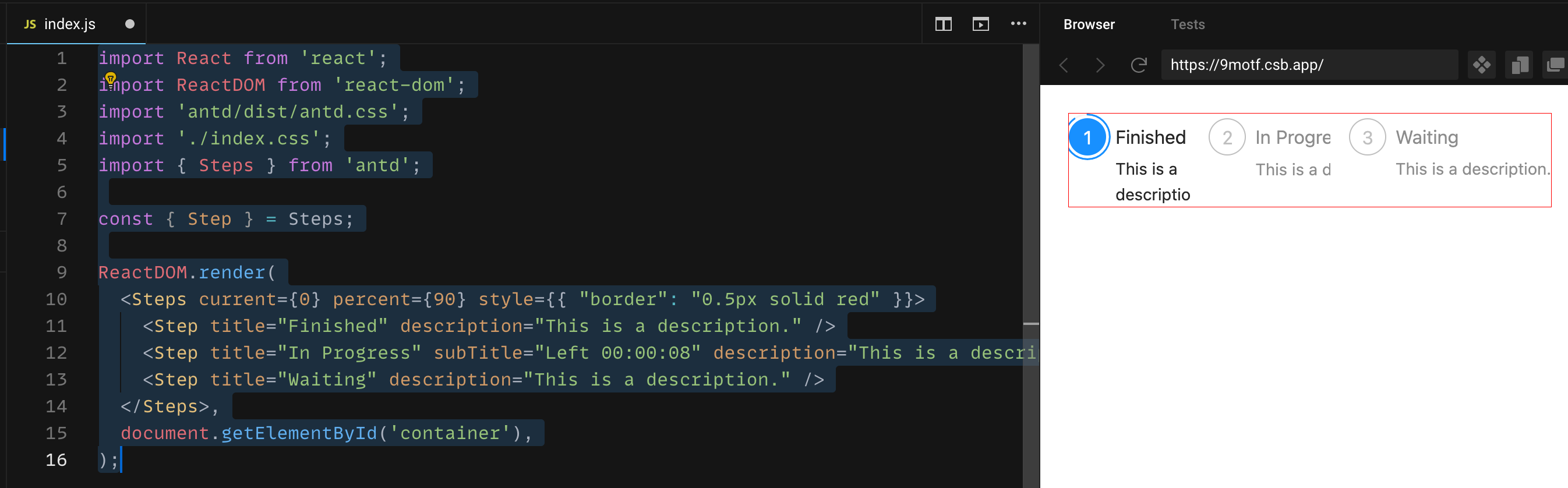 steps with progress clip progress indicator · Issue #29824 · ant-design ...