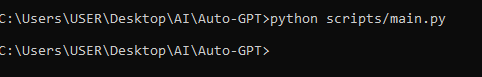 python scripts/main.py does nothing · Issue #598 · Significant-Gravitas/AutoGPT · GitHub
