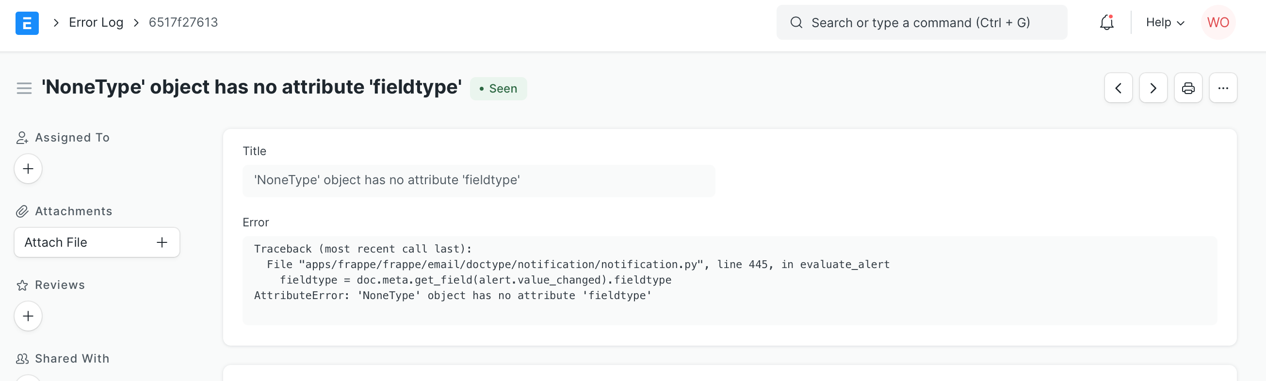 ERROR MESSAGE IN ERP · Issue #20274 · frappe/frappe · GitHub