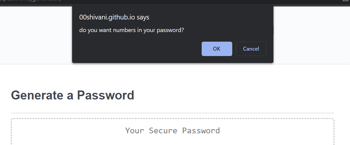 GitHub - 00shivani/password_generator: Week 3 Challenge: Password Generator