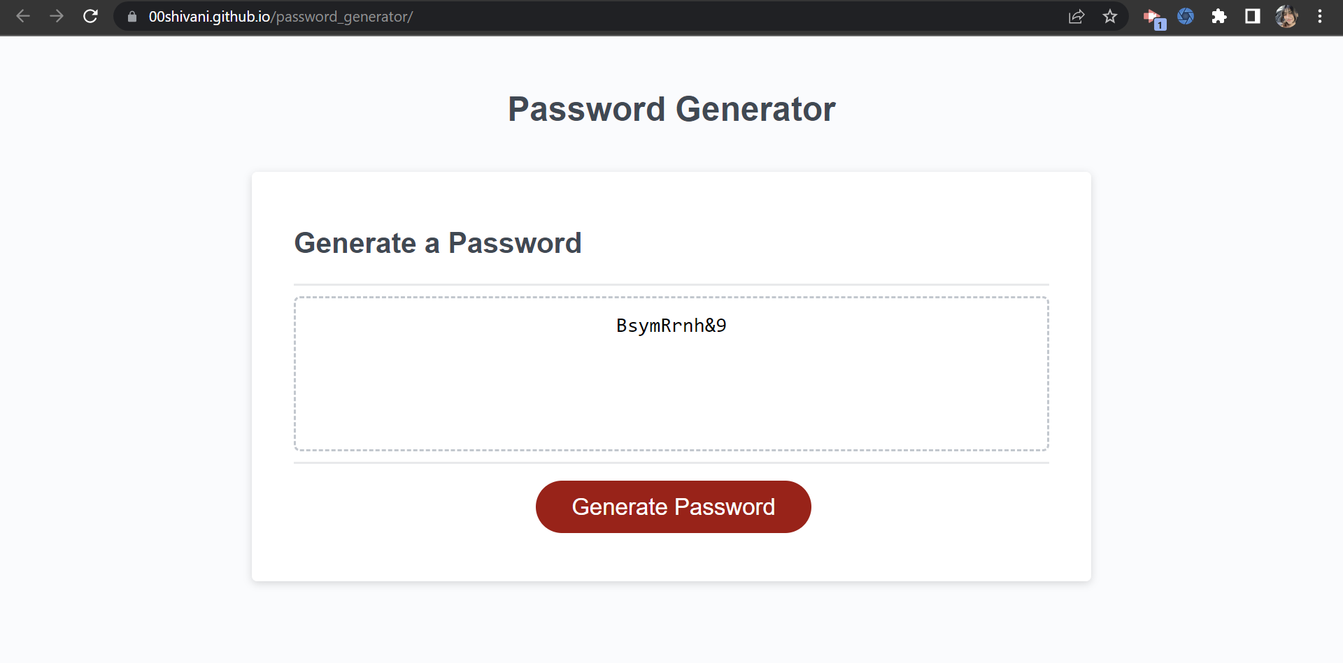 GitHub - 00shivani/password_generator: Week 3 Challenge: Password Generator