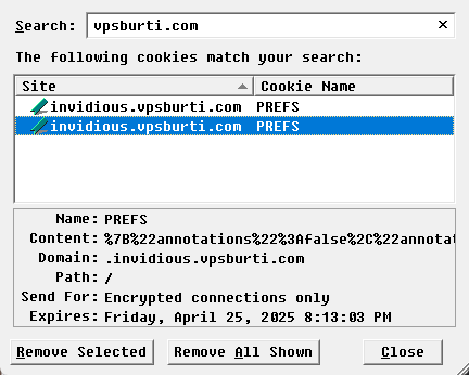 [Bug] Cookie to save settings is sometimes created on a non-existent ...