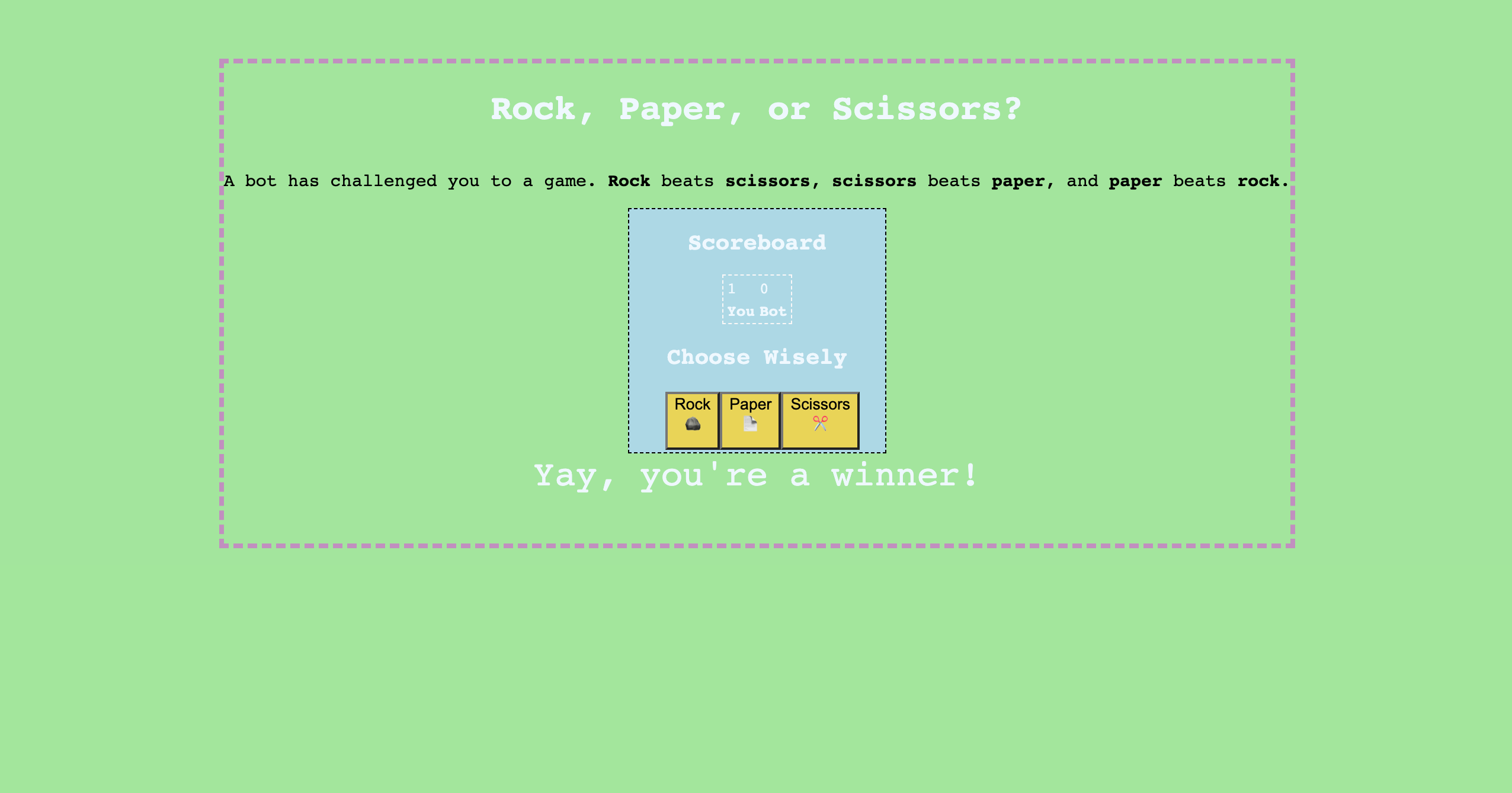 GitHub - DannyGarciaDEV/rock-paper-scissors
