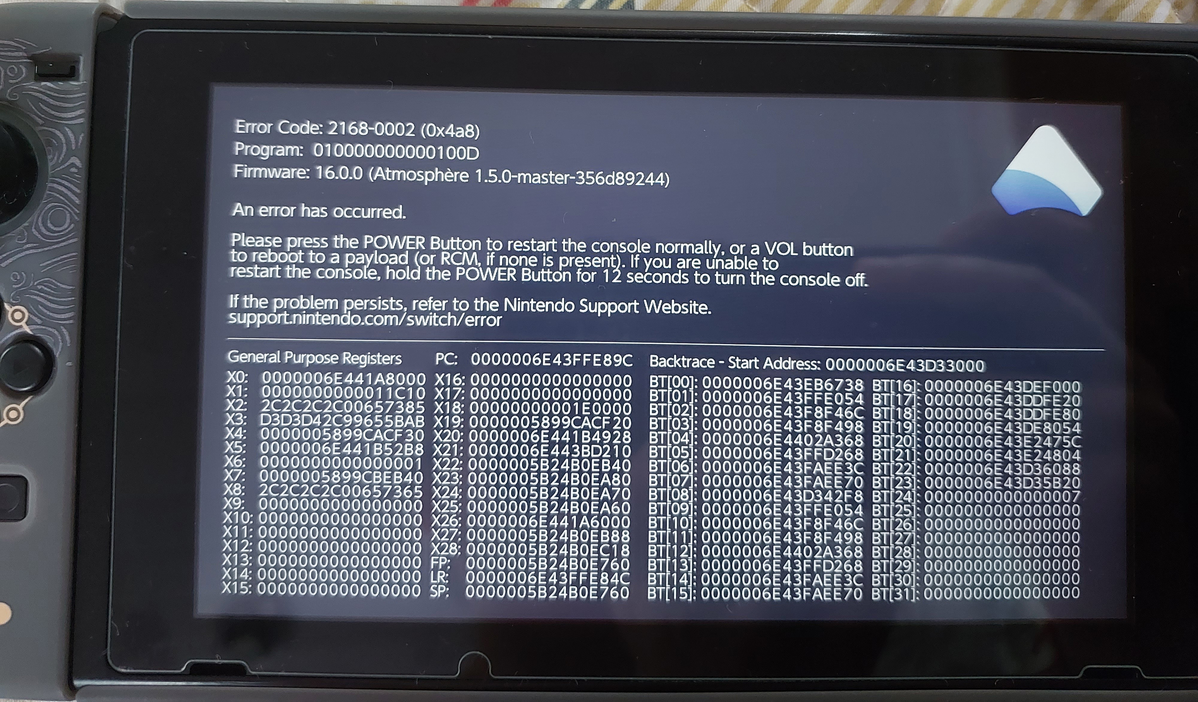 2168-0002 (0x4a8) Error on Nintendo Switch after trying to install ...