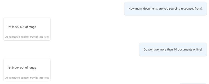Bug - Some questions are suddenly generating "list index out of range" error · Issue #54 · Azure ...
