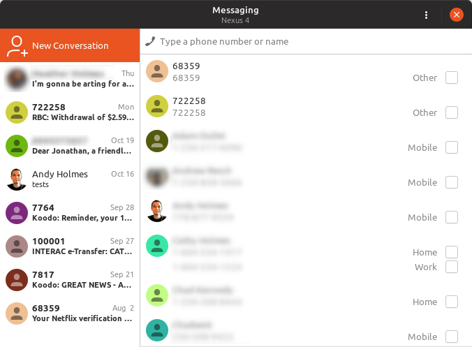 [DEVEL] Messaging interface · Issue #288 · GSConnect/gnome-shell-extension-gsconnect · GitHub