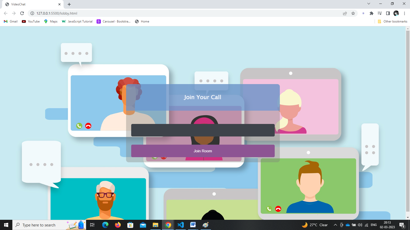 GitHub - SoumyaK2/video-chatting-app: This is a Video chatting application, where you can create ...