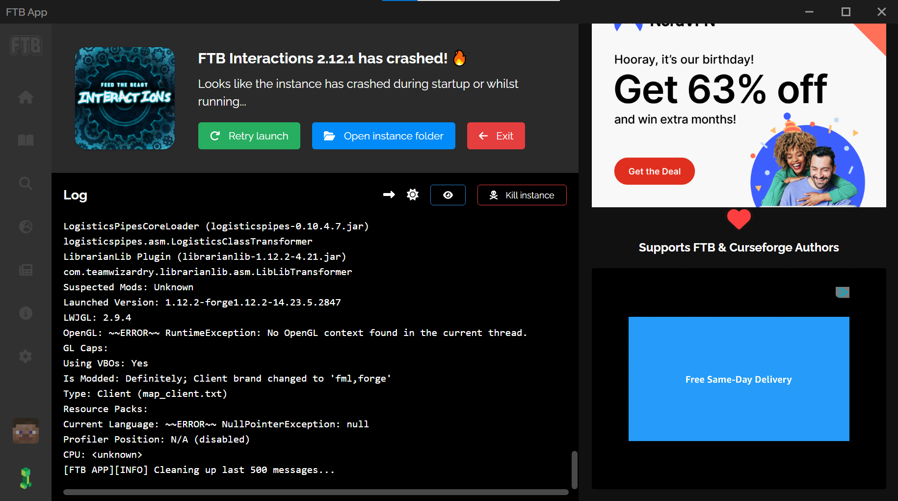 Interactions crashing · Issue #2766 · FTBTeam/FTB-Modpack-Issues · GitHub