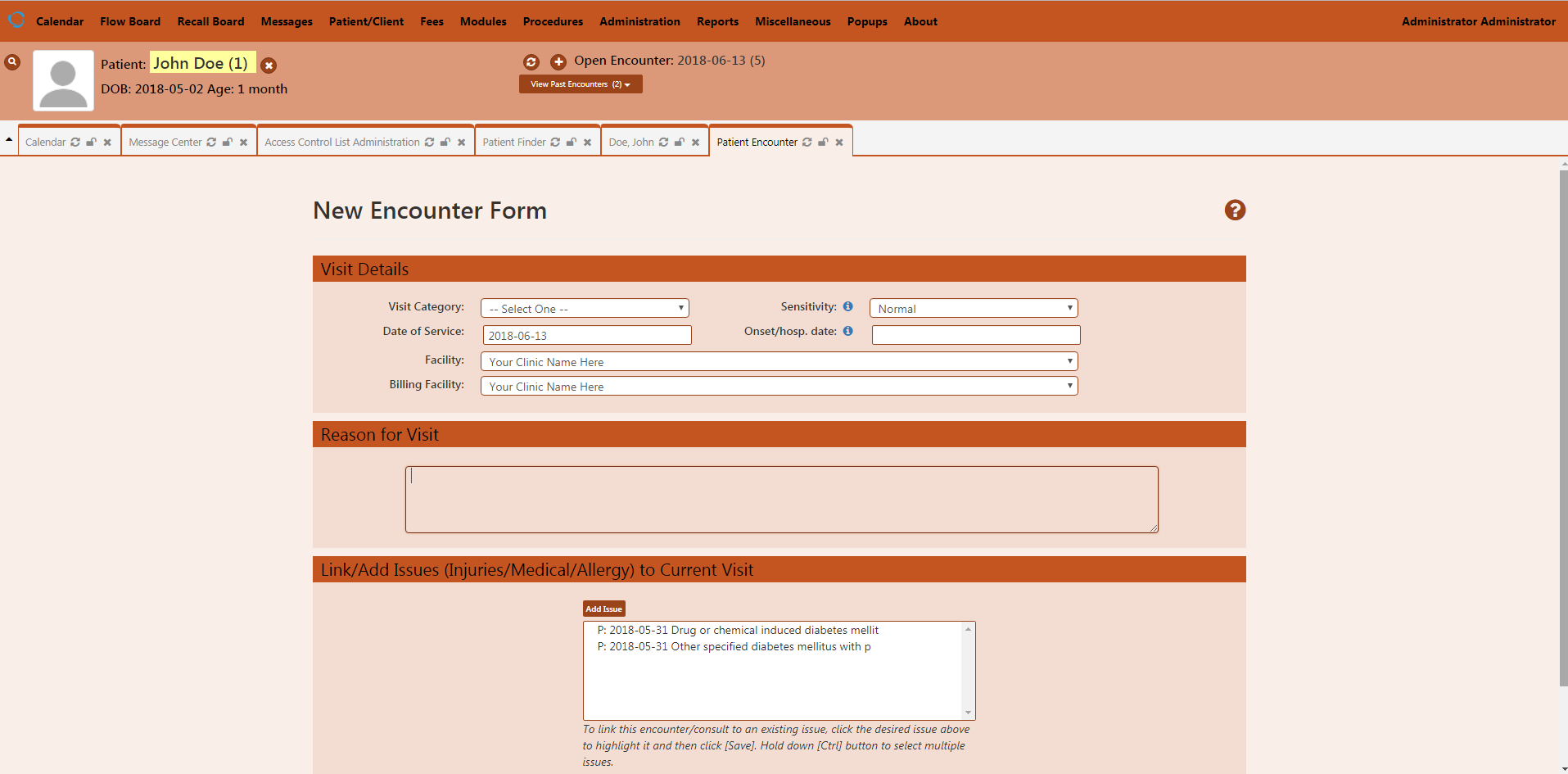 awkward title: New Patient Encounter for every encounter in patient report · Issue #1669 ...