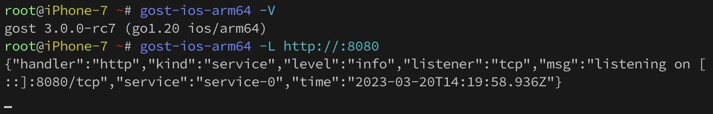 在越狱的ios 系统上可以直接命令行运行 gost 吗？ · Issue #176 · go-gost/gost · GitHub