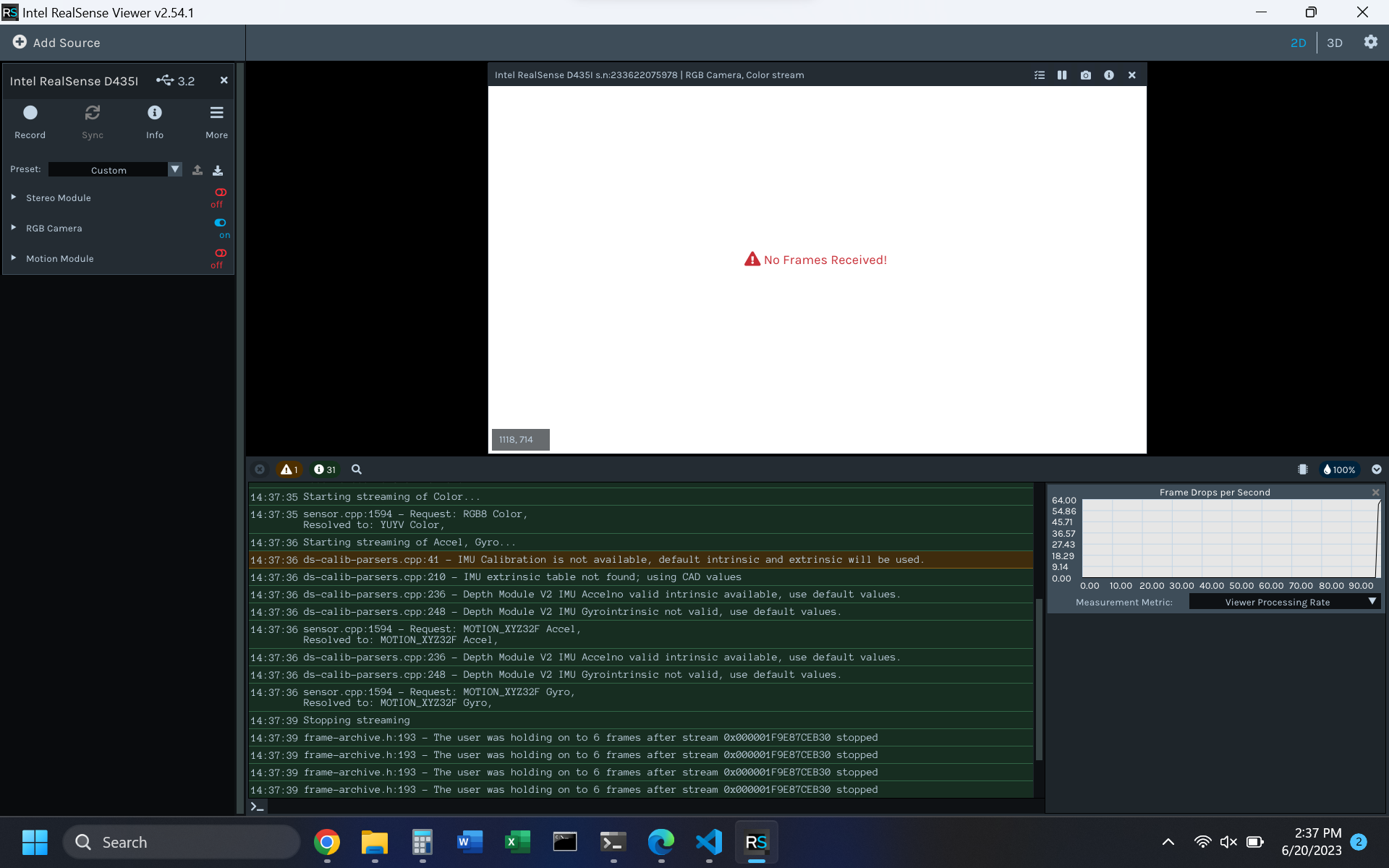 Only rgb is not working in intel realsense d435i · Issue #11928 · IntelRealSense/librealsense ...