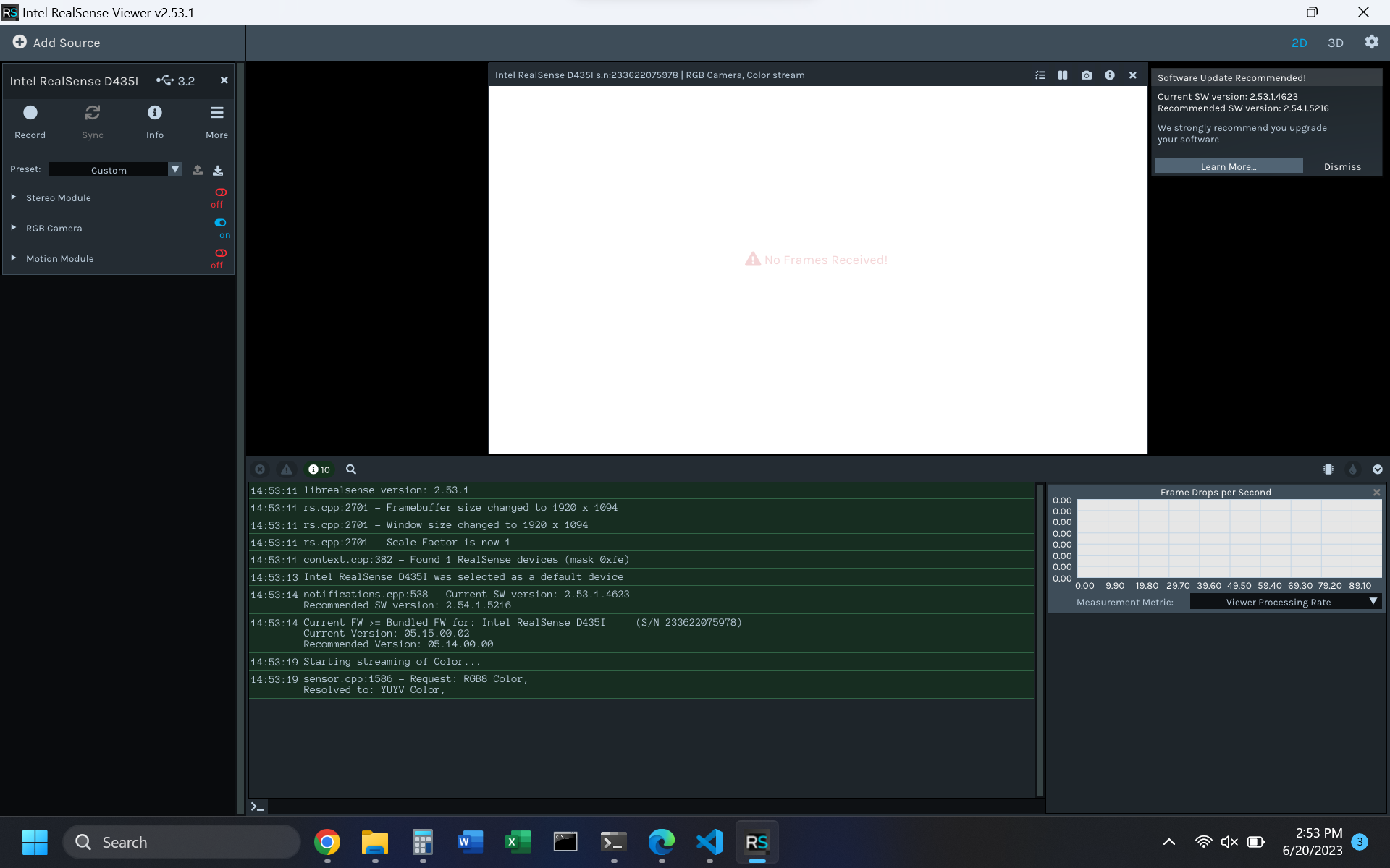 Only rgb is not working in intel realsense d435i · Issue #11928 ...