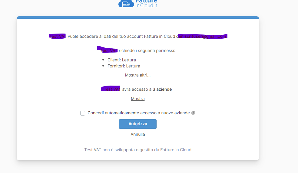 Accesso automatico senza consenso · fattureincloud/api · Discussion ...