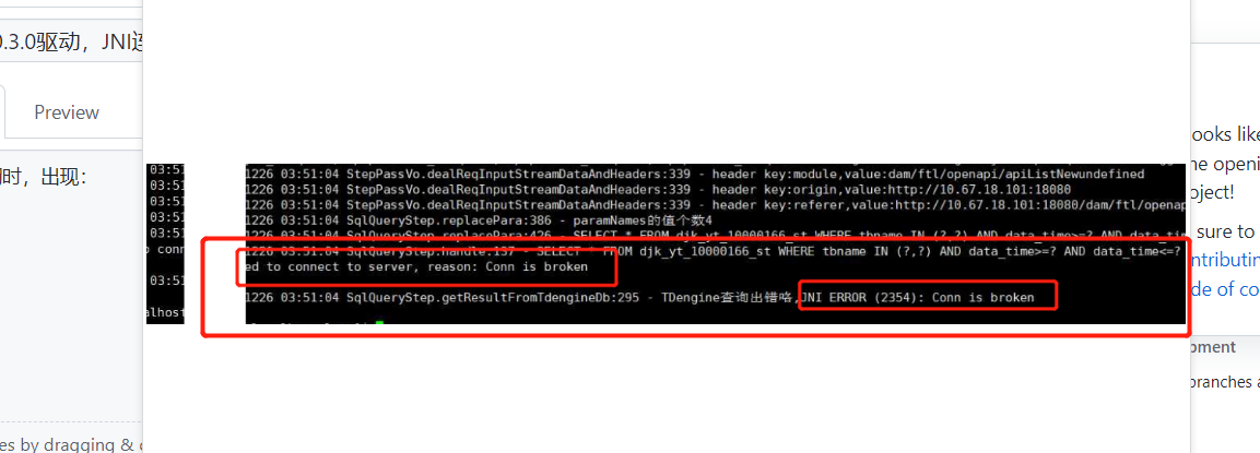 使用3 0 3 0驱动,jni连接3 0 2 0涛思数据库? 出现连接上的问题 · Issue 19148 · Taosdata Tdengine · Github