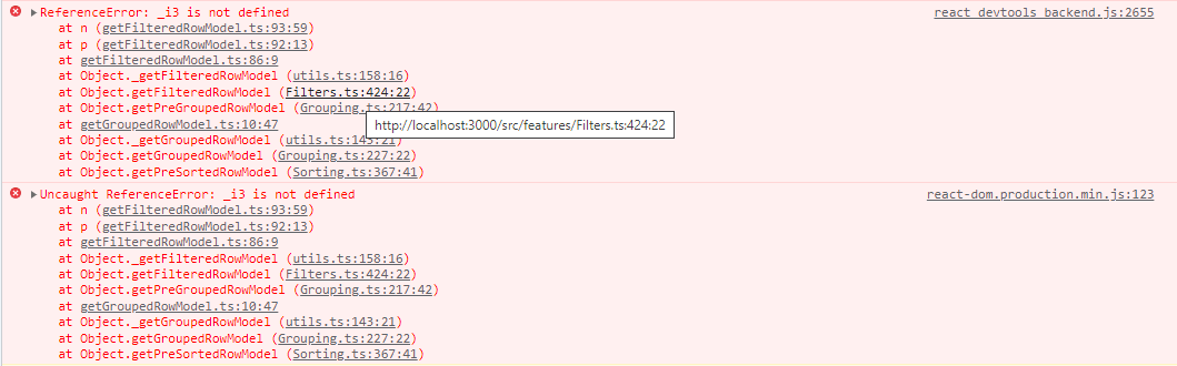 After Building The App Filters Doesn T Work · Issue 463 · Kevinvandy Material React Table · Github