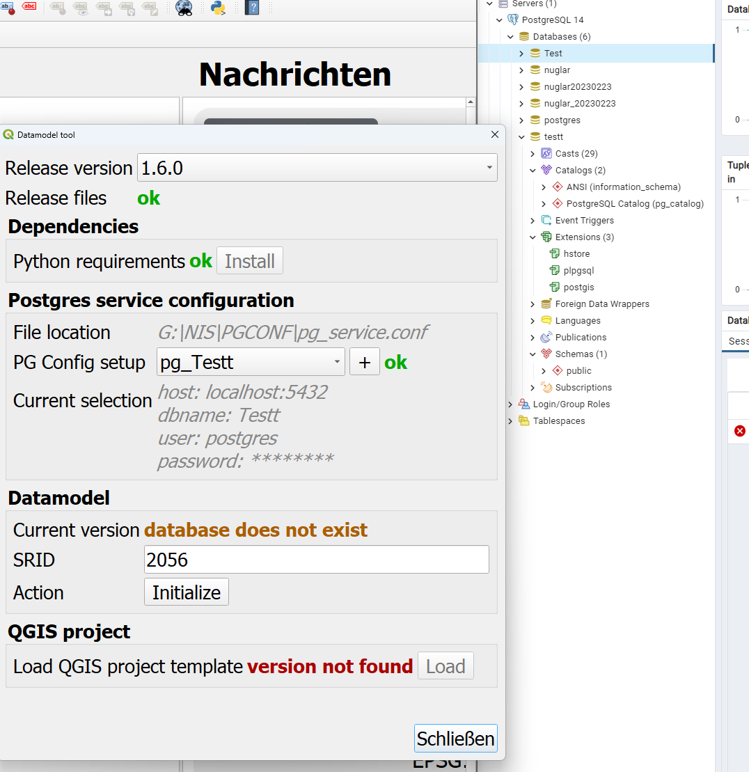 Datamodel tool Errors with capitol letters in database name / pg_conf name · Issue #811 · QGEP ...