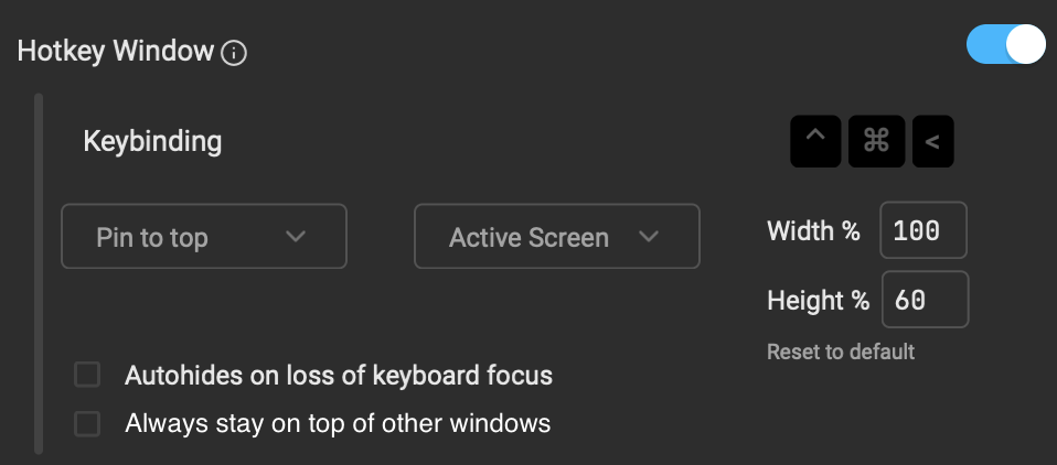 Add option to allow Warp Hotkey Window to move in the background · Issue #2604 · warpdotdev/Warp ...