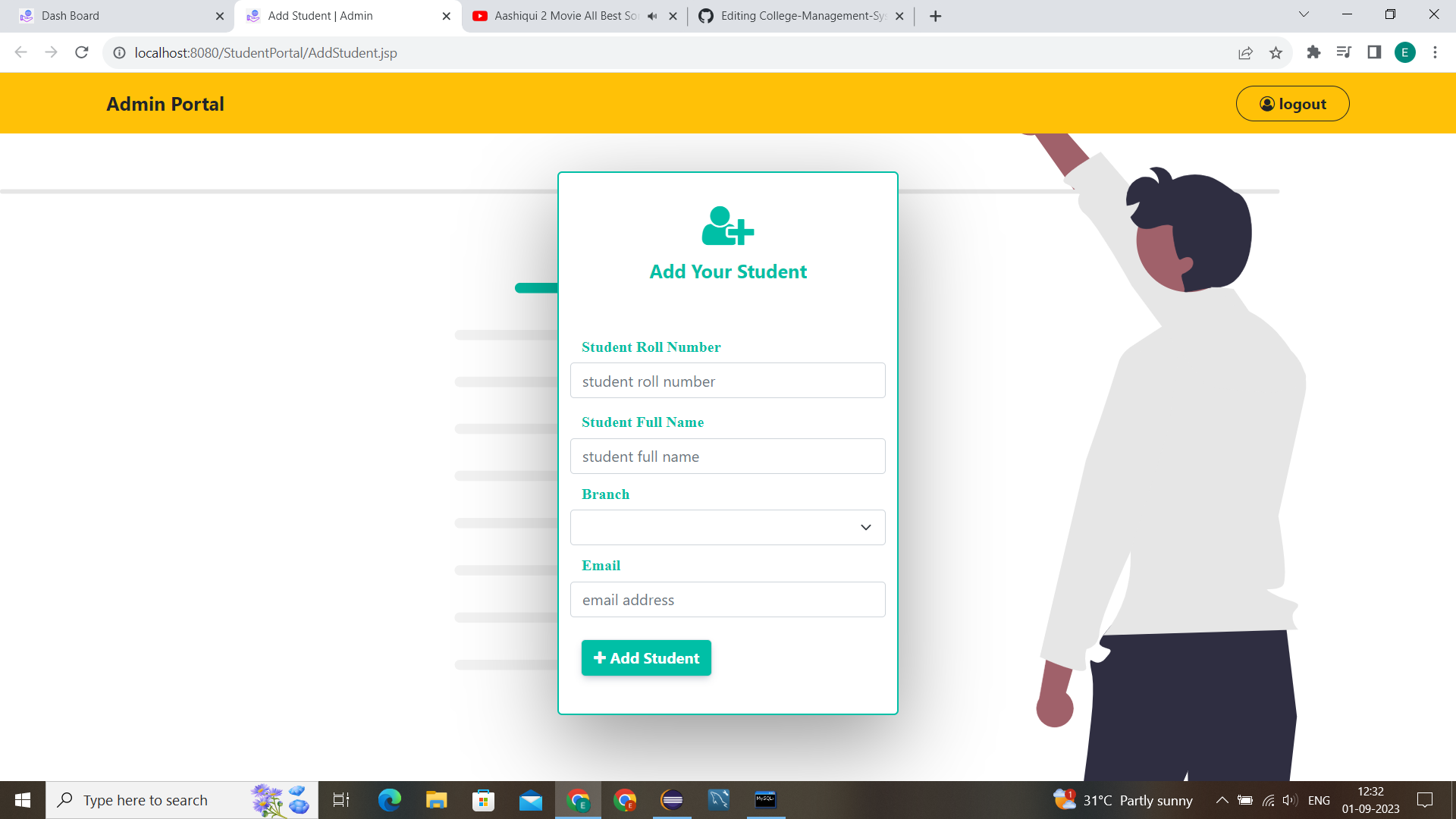 GitHub - Royal-Code-Master/College-Management-System: This application is developed using java ...