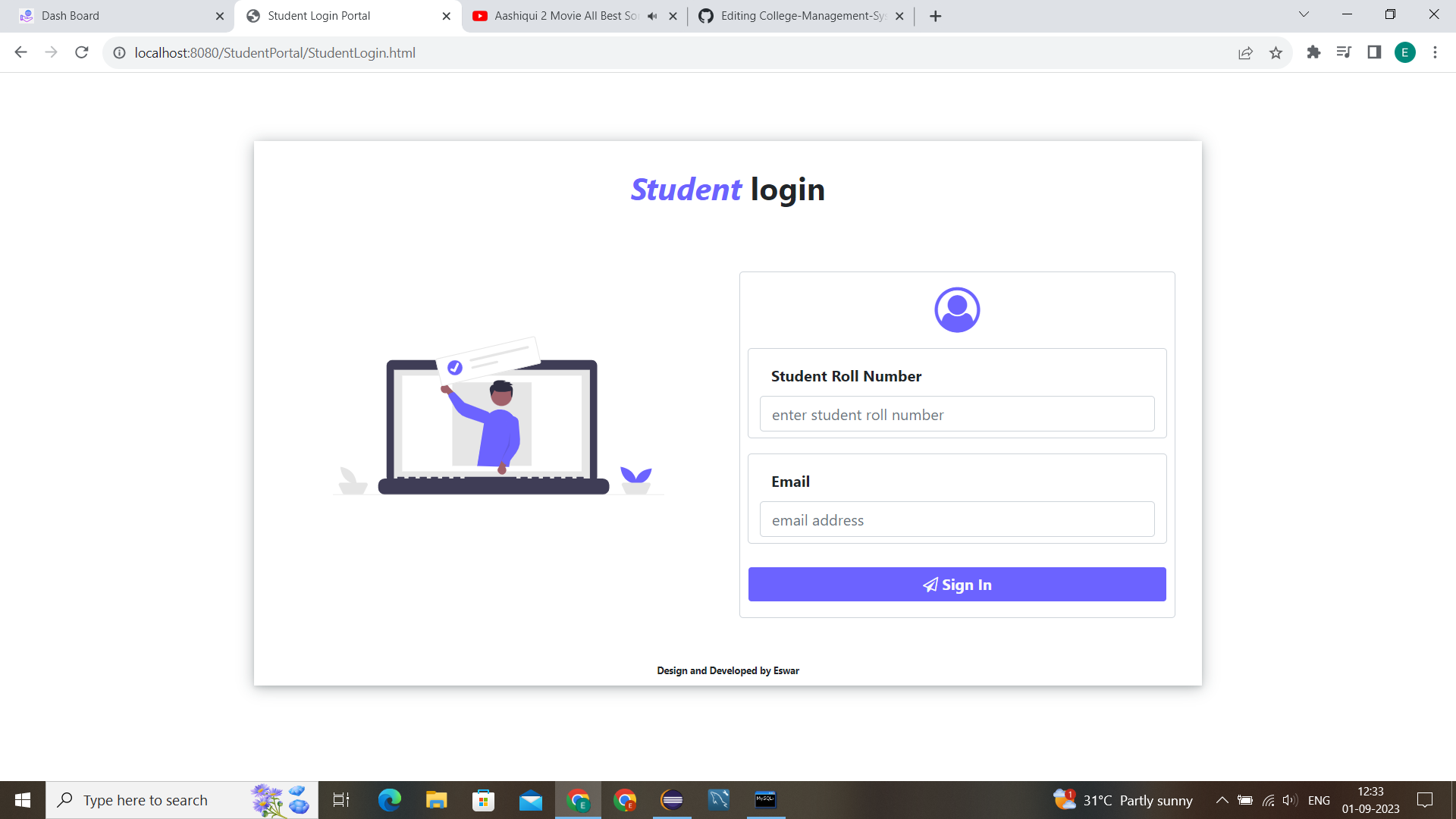GitHub - Royal-Code-Master/College-Management-System: This application is developed using java ...