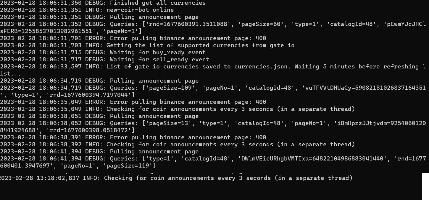 Error 400 Pulling Binance Announcement Page · Issue 179 · Cyberpunkmetalheadgateio Crypto 
