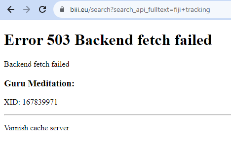 Searching leads to 503 Backend fetch failed error · Issue #213 ...
