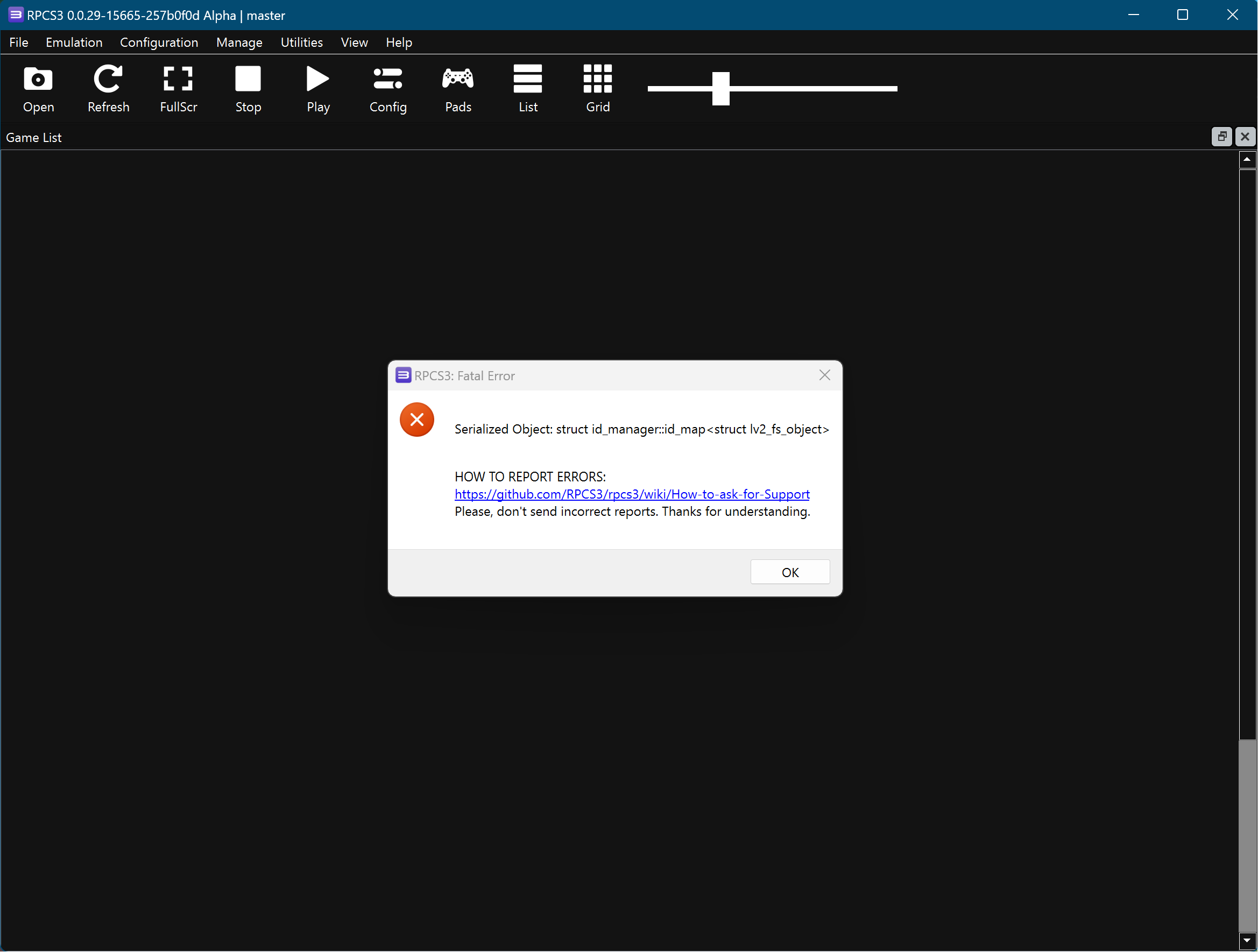 Savestates Fatal Error · Issue 14701 · Rpcs3 Rpcs3 · Github
