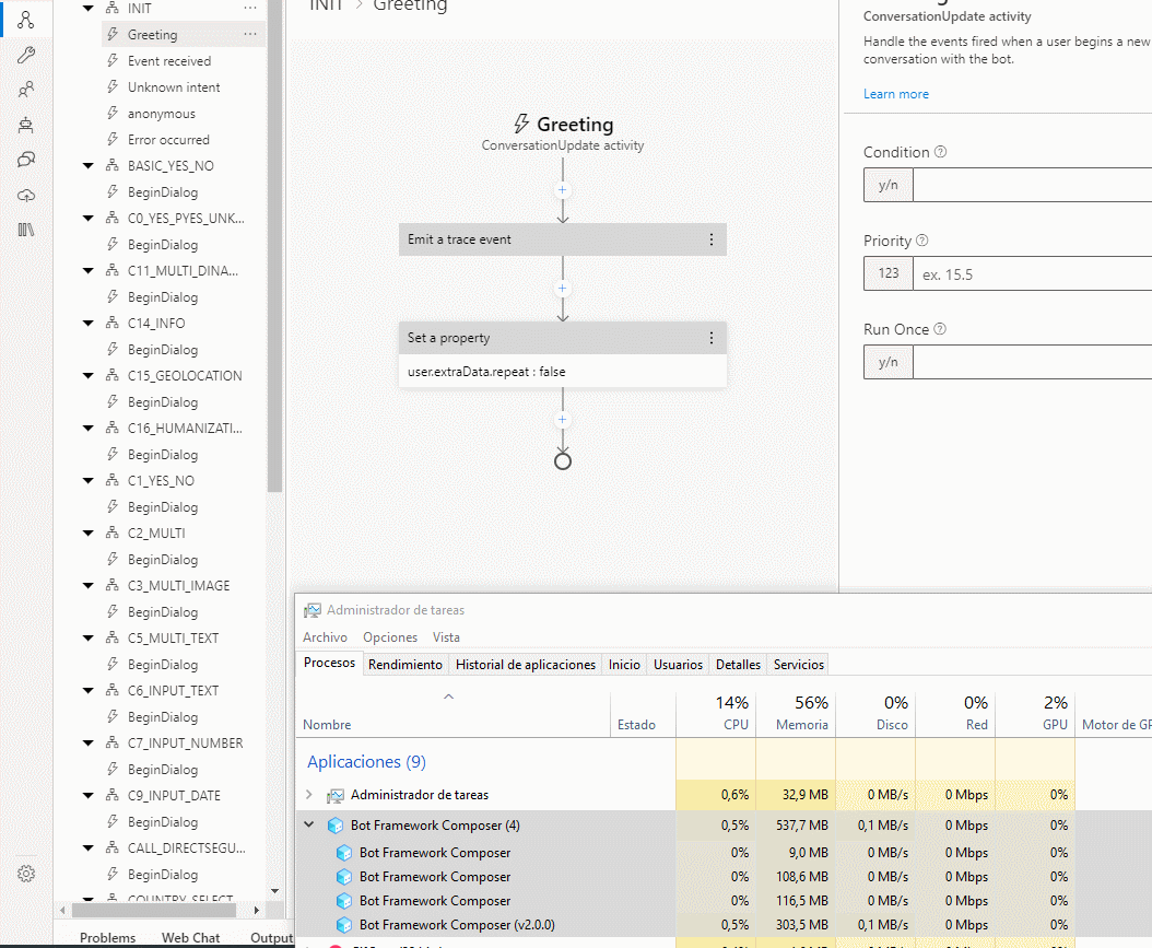 Too Slow with big projects · Issue #8513 · microsoft/BotFramework-Composer · GitHub