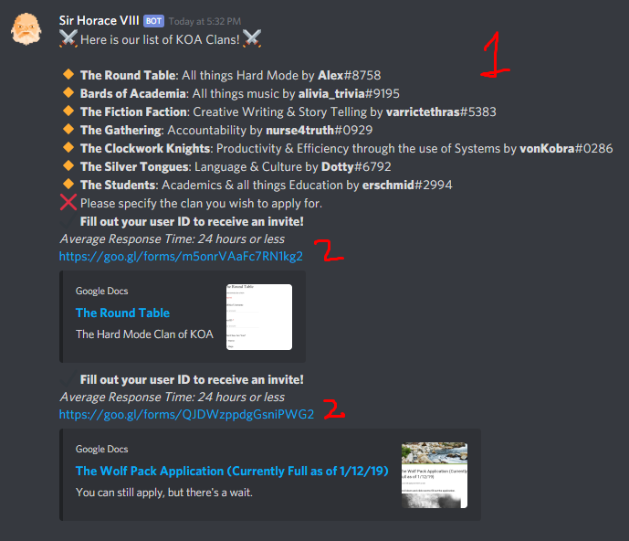 Wolf Pack not properly updated, clan form links need updating · Issue #99 · knights-of-academia ...