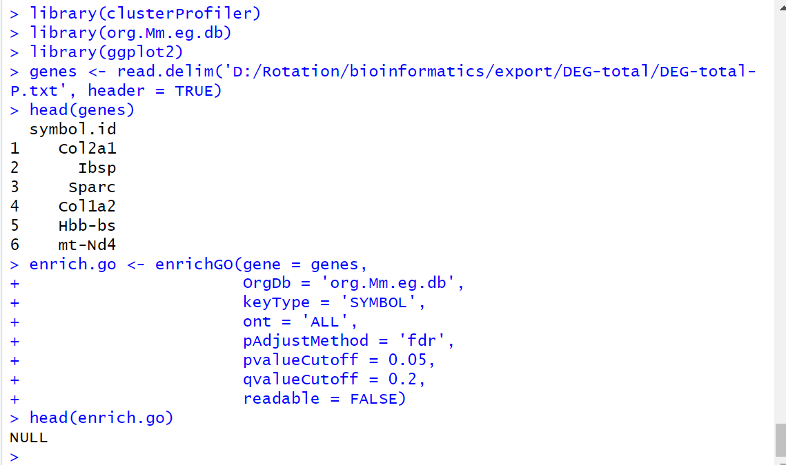 Function Enrichgo Output A Null Object · Issue 557 · Yulab Smu 