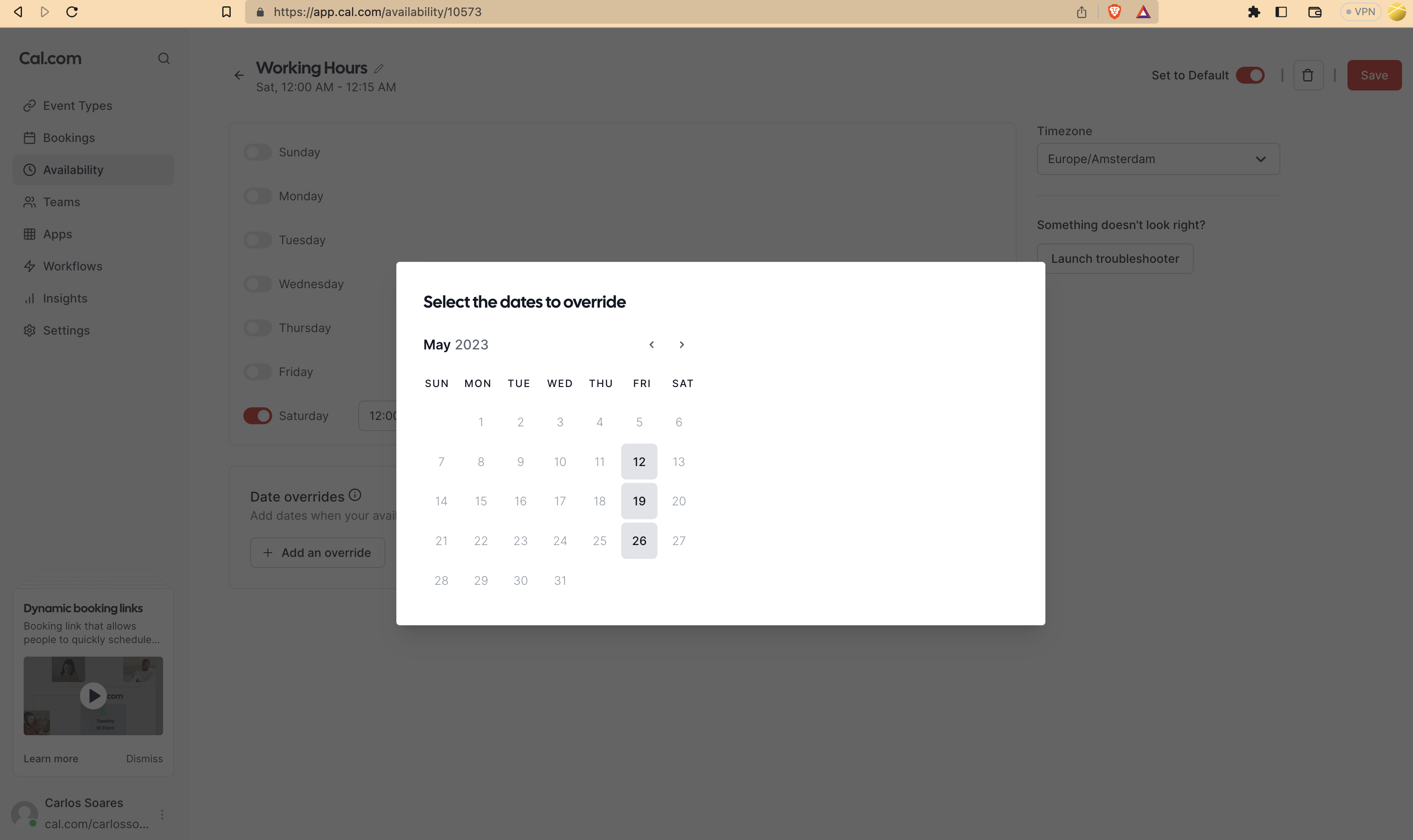 [CAL-1672] Calendar override with the wrong dates and time · Issue ...