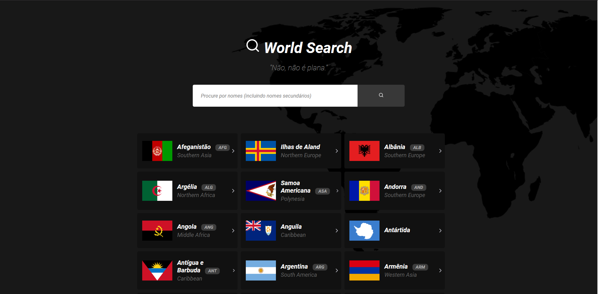 GitHub - caiodomingues/world-search: Small website made with React and ...