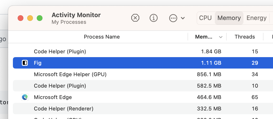 Why fig eating a lot of memory? · Issue #1461 · withfig/fig · GitHub