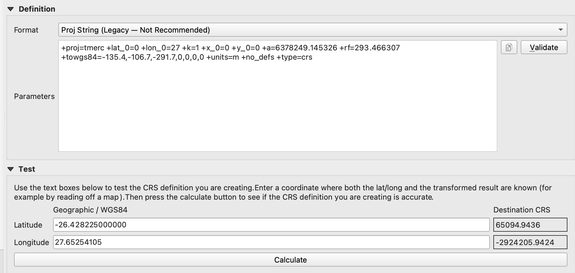 Transformation error when using custom crs · Issue #52184 · qgis/QGIS · GitHub