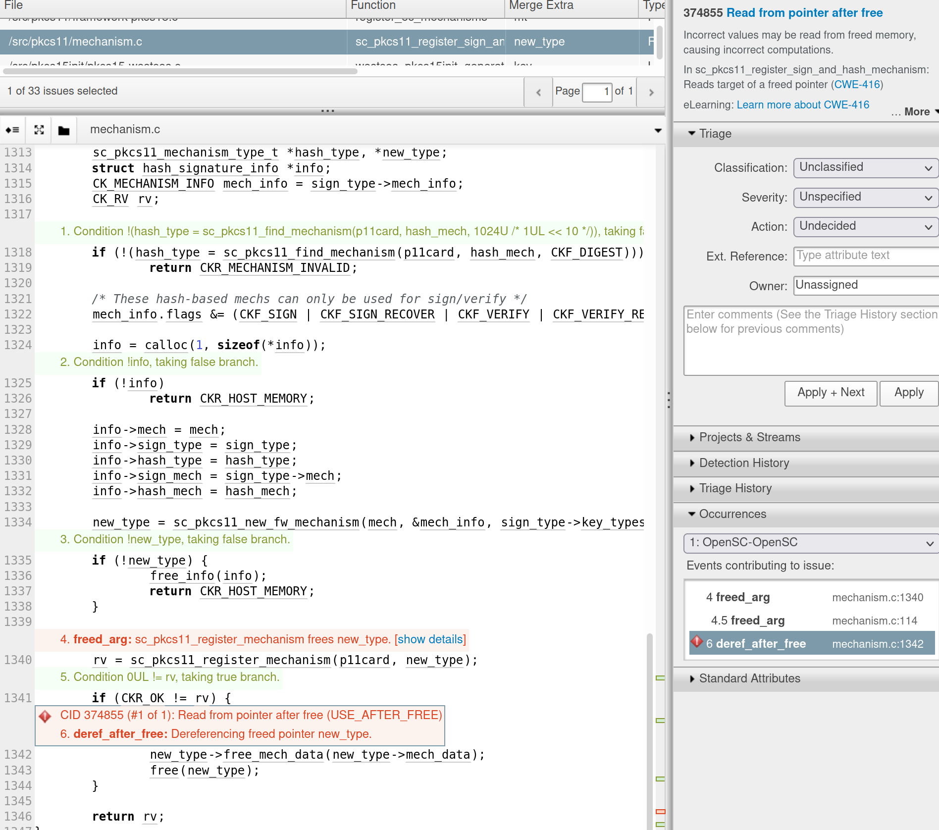 Memory management inside sc_pkcs11_register_mechanism · Issue #2508 · OpenSC/OpenSC · GitHub