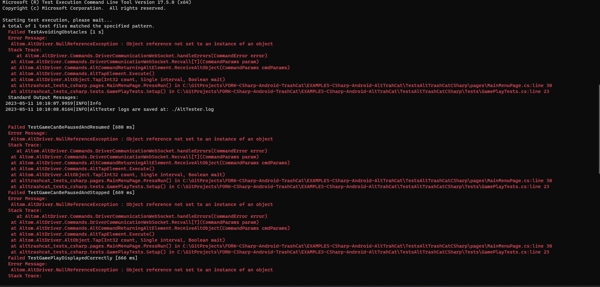 Running Tests On An Apk Instrumented With Older Version Of Sdk Returns Altomaltdriver 
