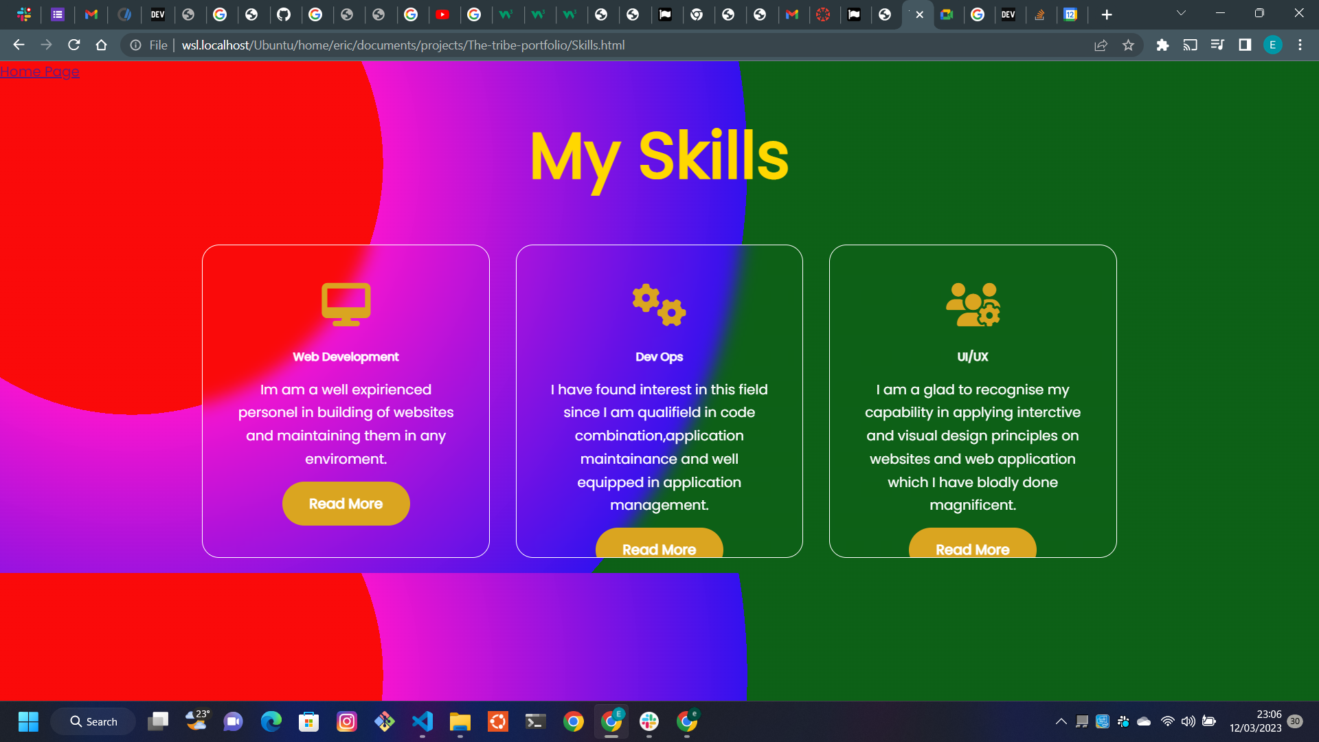 SKILLS · Issue #4 · Pychangeric/The-tribe-portfolio · GitHub