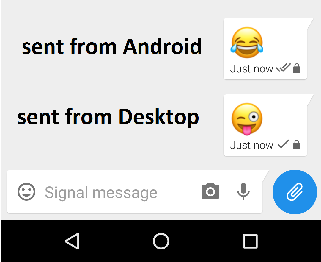 Messages sent from my Android device aren't showing on Signal-Desktop ...
