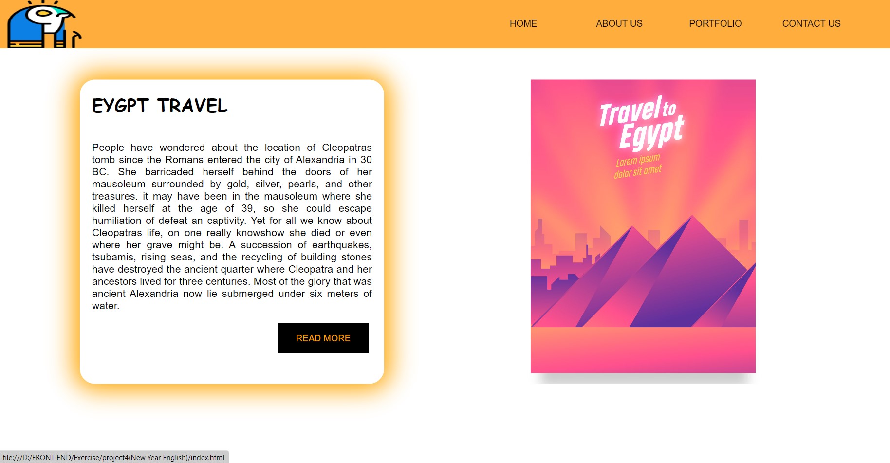 GitHub - Melika-haqshenas-web/Travel-to-EGYPT: 😲Through this site, you ...