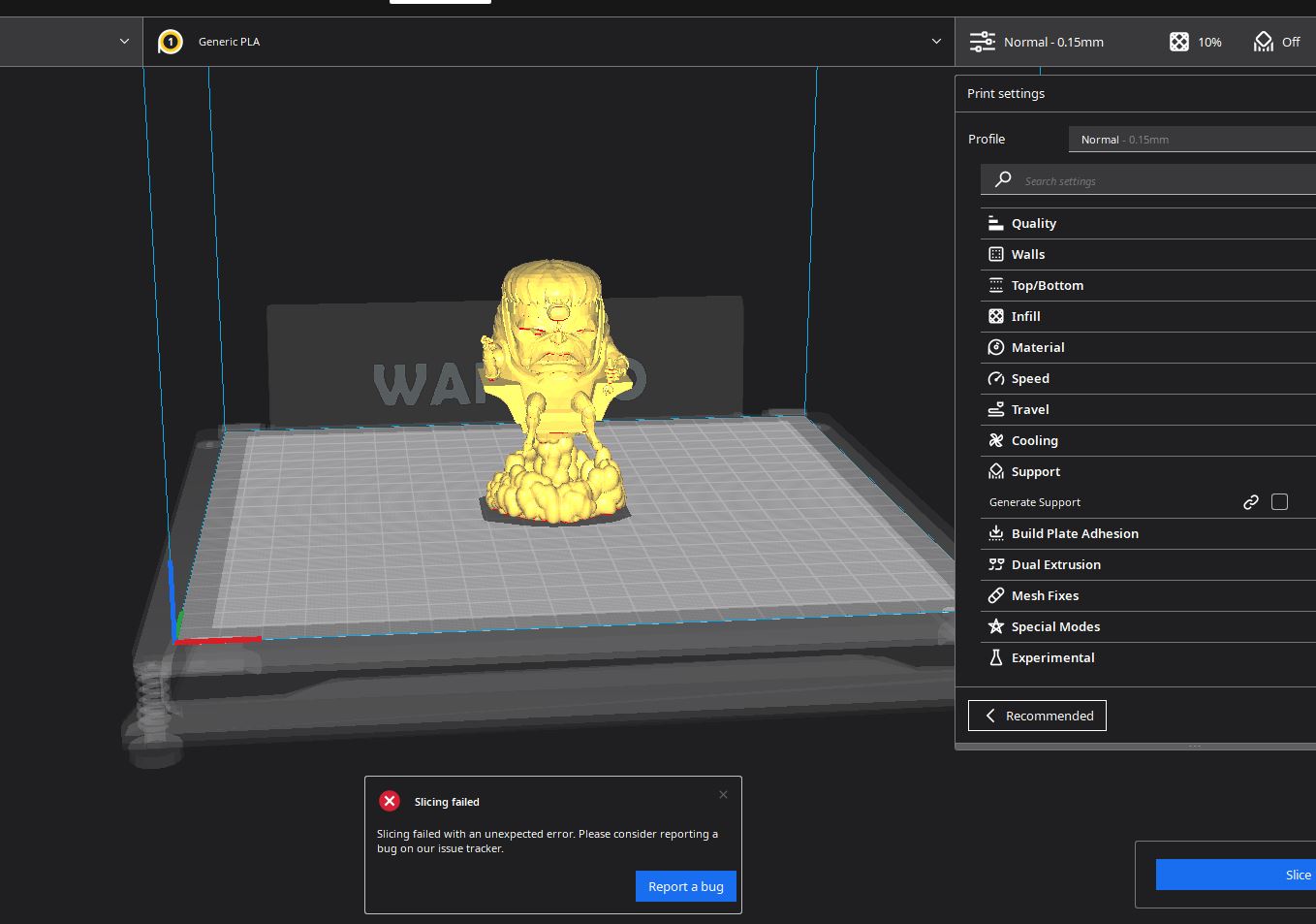 Issue slicing a file · Issue #14727 · Ultimaker/Cura · GitHub