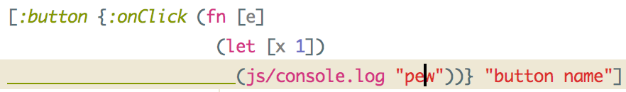 Parinfer Cant Smartmode When Indenting Form Followed Inline By Sibling Form · Issue 2196