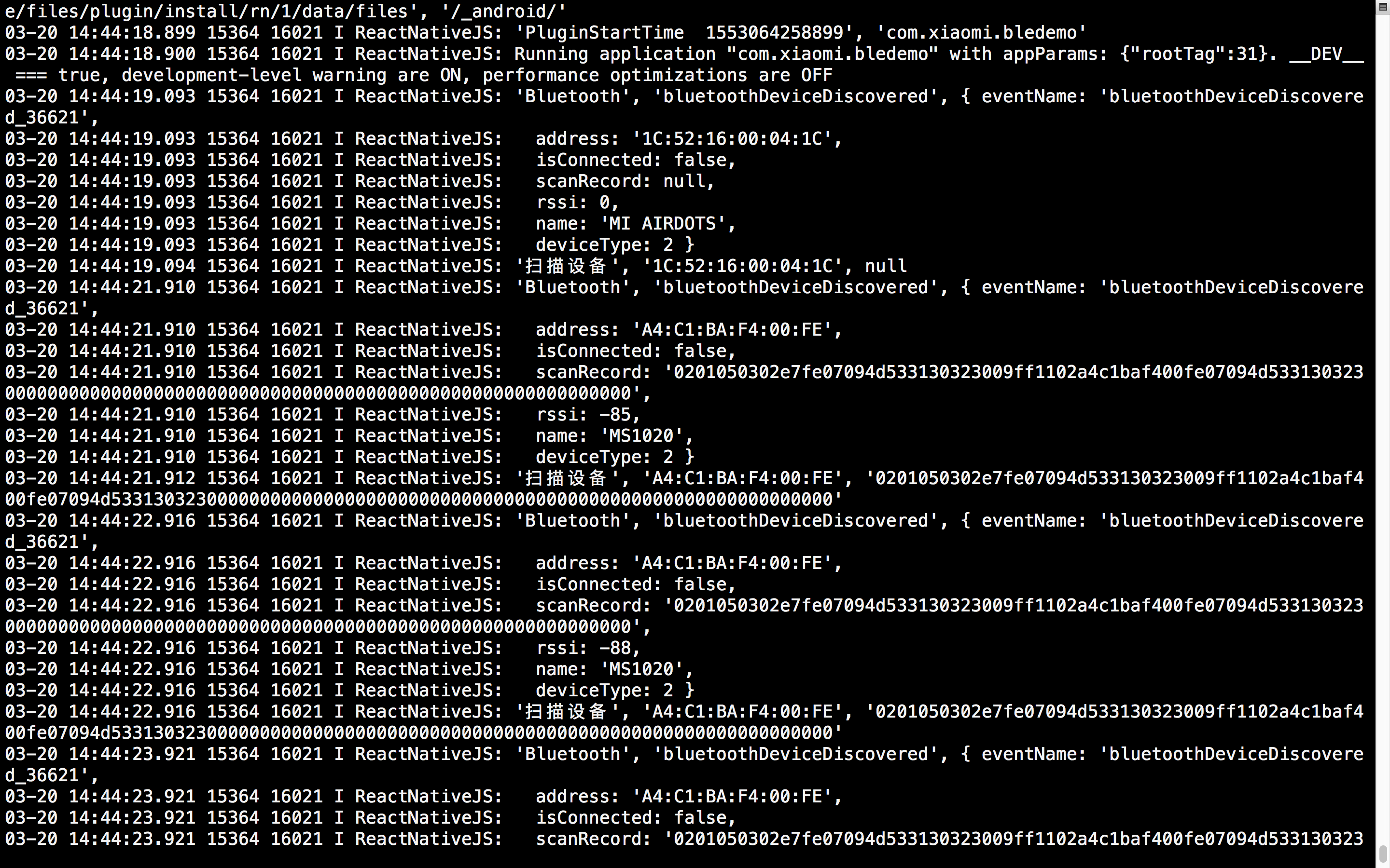 BLE扫描无法得到广播数据 · Issue #417 · MiEcosystem/miot-plugin-sdk · GitHub