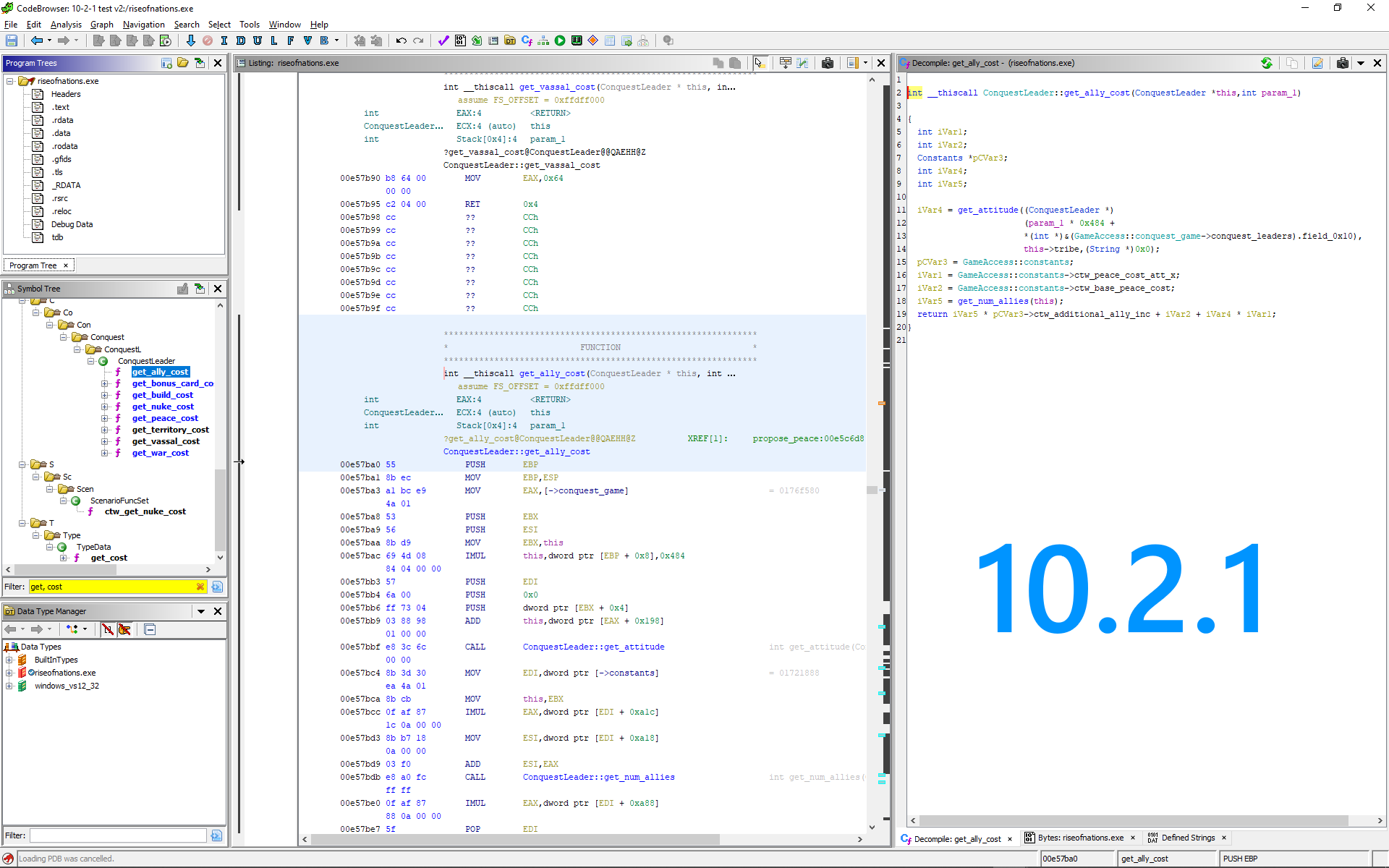 Functions not correctly identified and named with PDB in 10.2.2 · Issue #4842 ...