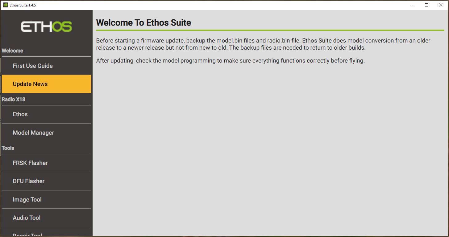 ETHOS Suite Cannot read my X18 · Issue #2451 · FrSkyRC/ETHOS-Feedback-Community · GitHub