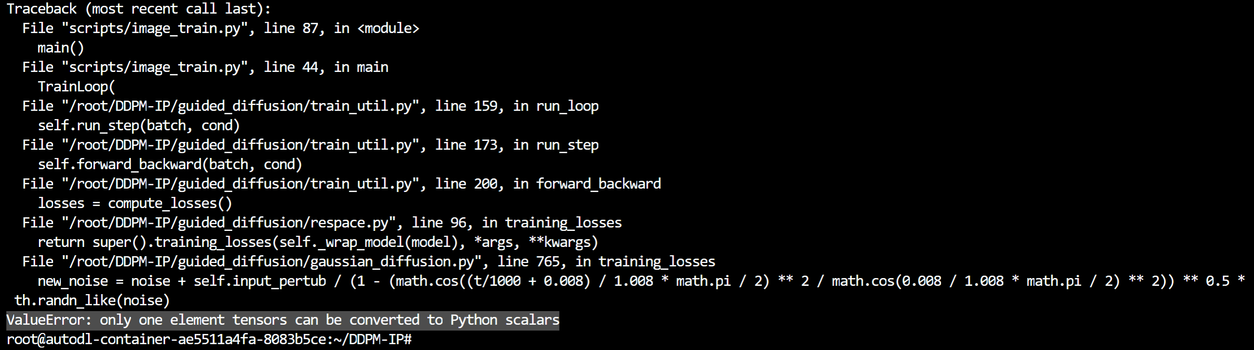 An error when using a different noise schedule · Issue #15 · forever208 ...