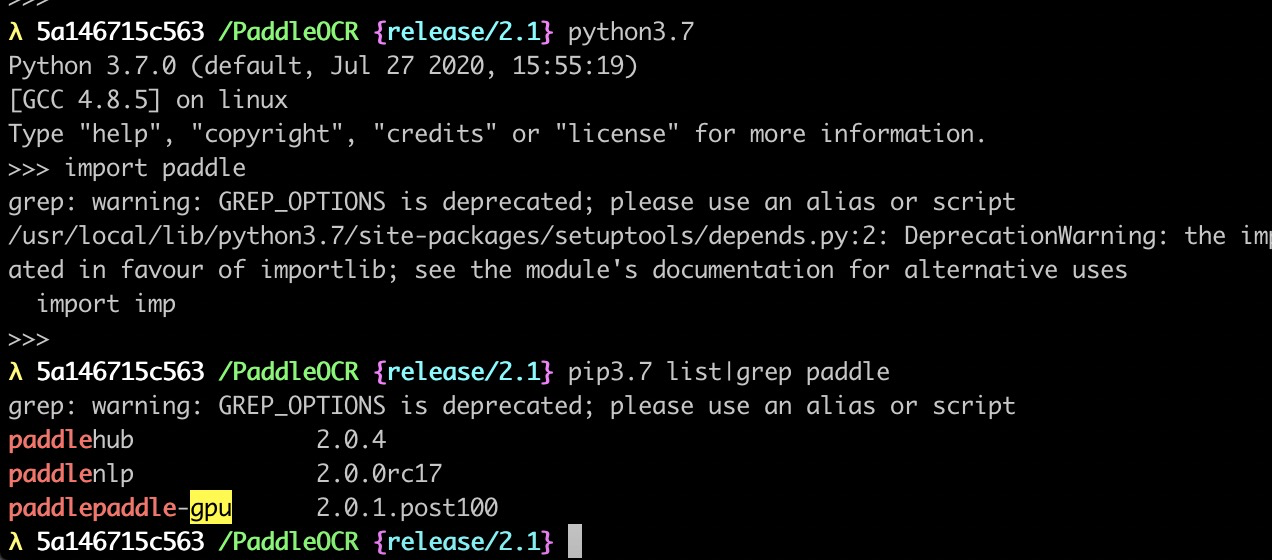 docker 镜像启动之后无法使用gpu，占用显存11M · Issue #2502 · PaddlePaddle/PaddleOCR · GitHub
