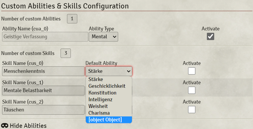 Custom ability cannot be selected as default ability · Issue #31 · misthero/dnd5e-custom-skills ...